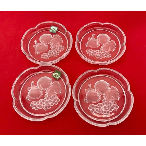 Spritzer Furman | Accents | Hoya Crystal Wine Champagne Coaster Etched ...